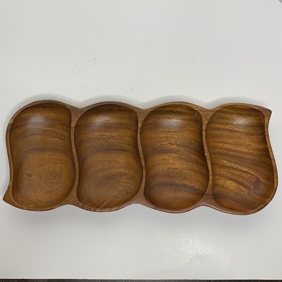 Dining | Monkey Pod Vintage Hand Crafted Philippines Wooden Serving ...